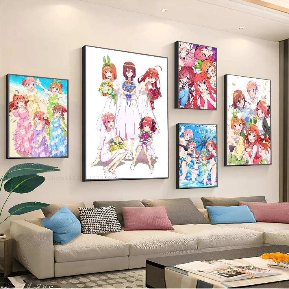 Quintessential-Quintuplets-Poster-Stickers-Art-Wall-Murals-Decor-Game ...