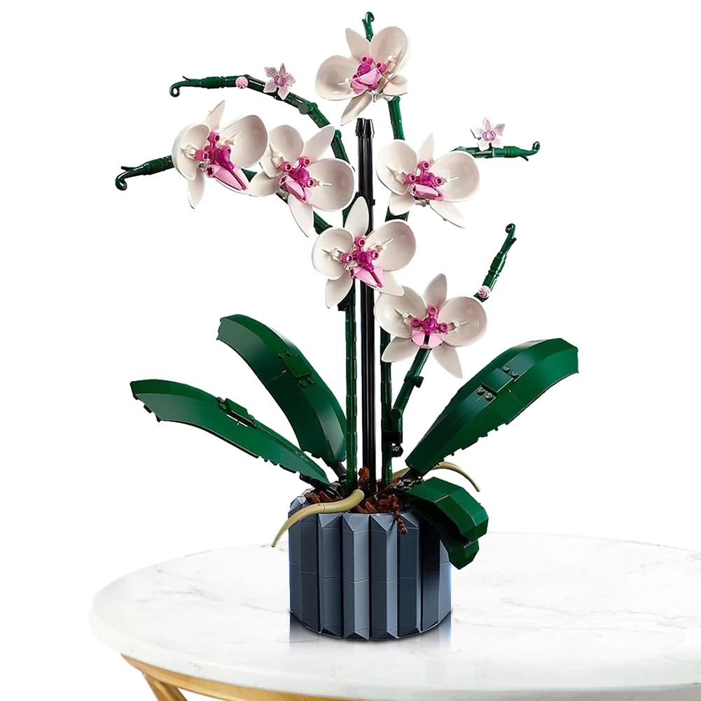 Orchid-Flower-Building-Blocks-Model-Set-Orchid-Artificial-Plant ...