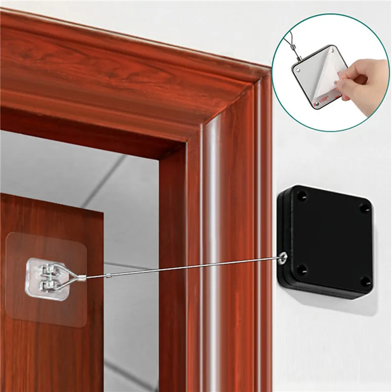 Automatic-Sensor-Door-Closer-Punch-free-Adjustable-Surface-Door-Stopper ...