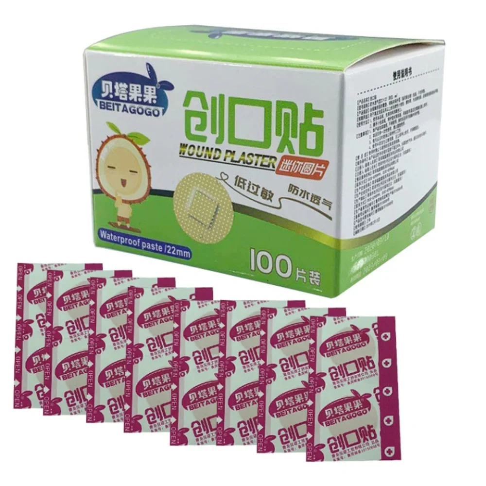 100PCS Band Aids Waterproof Breathable Cushion Adhesive Plaster Wound ...