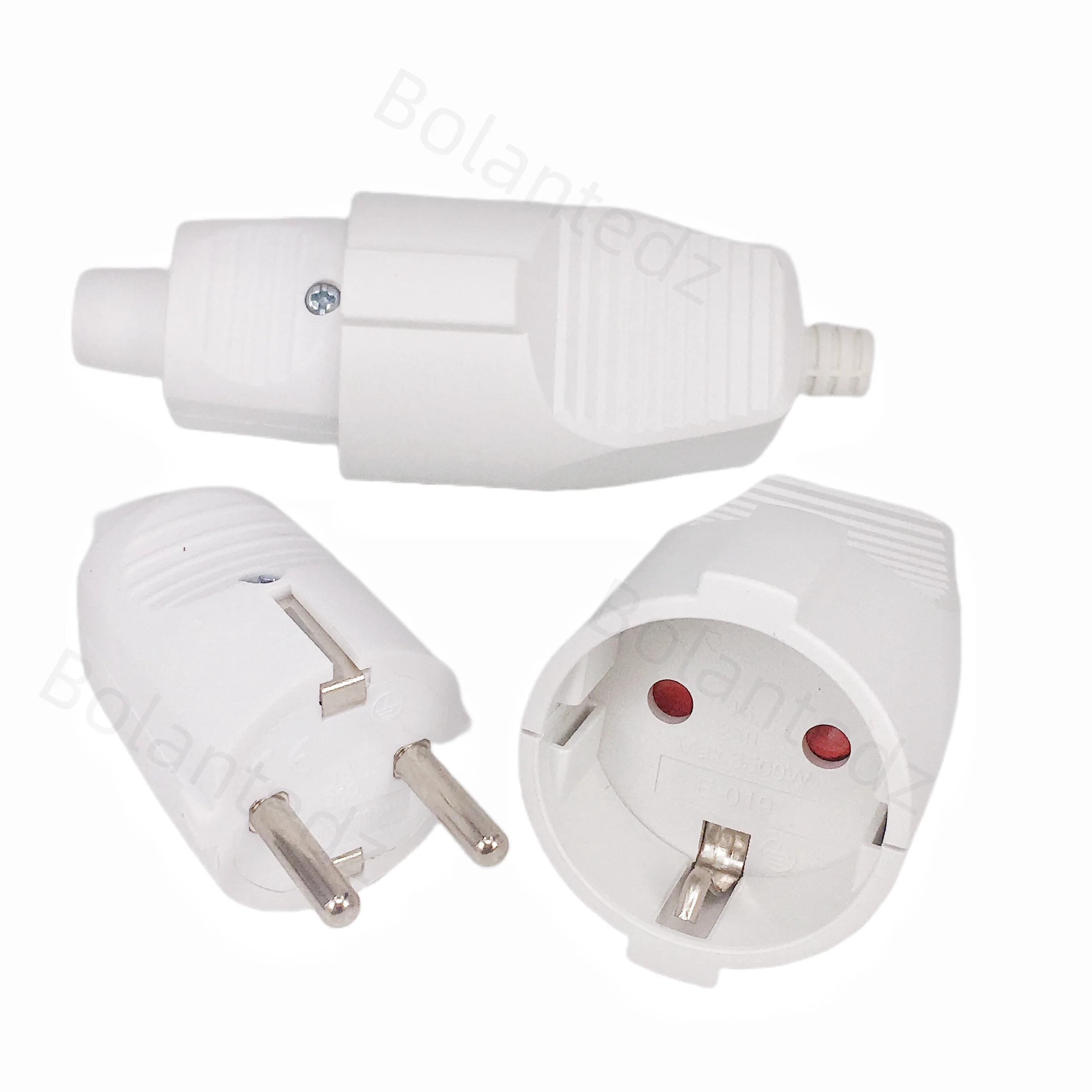 White-250v-16a-Male-Female-Assembly-Receptacle-connector-french-Russia ...