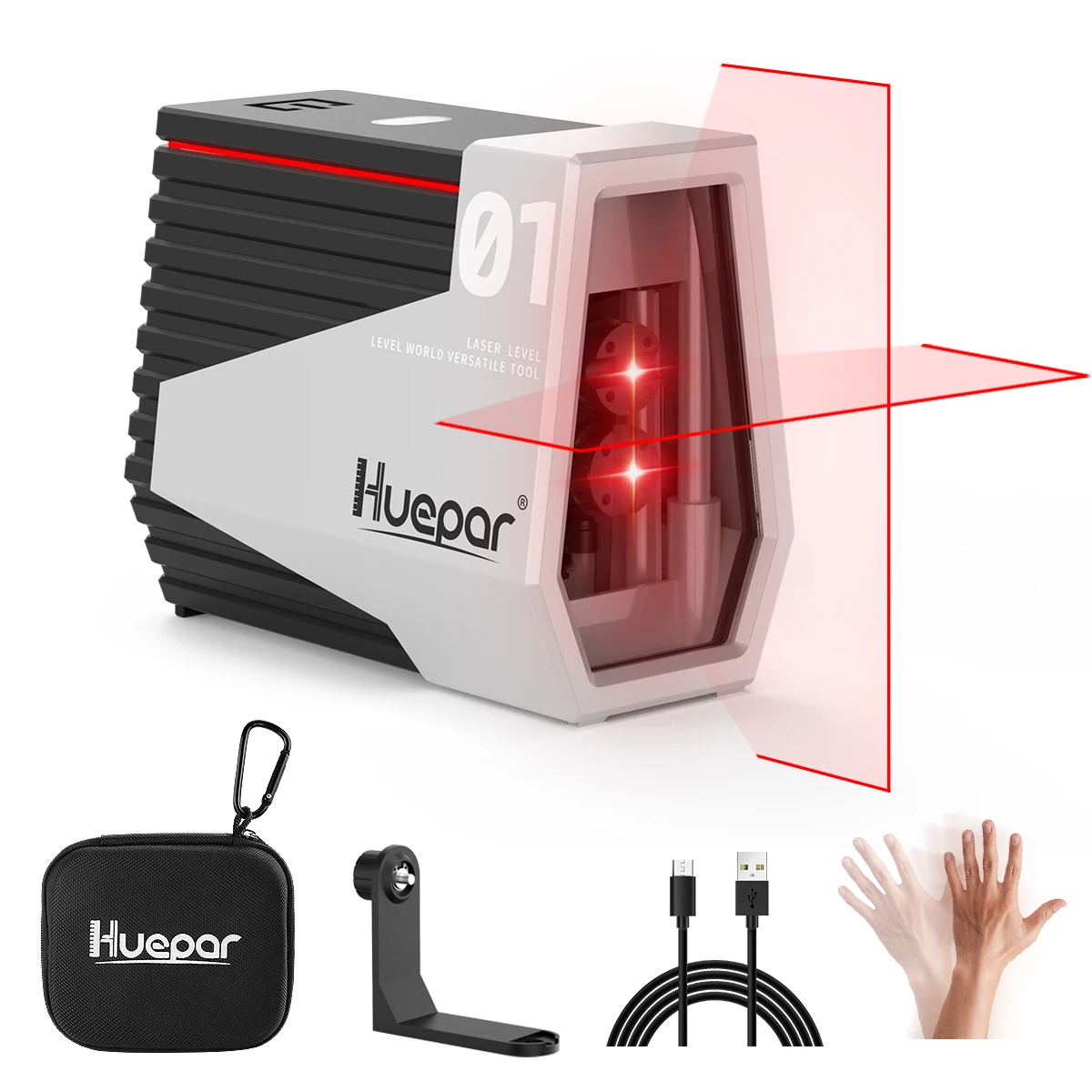 Huepar-2-Lines-Motion-Sensor-Laser-Level-Self-Leveling-Vertical ...