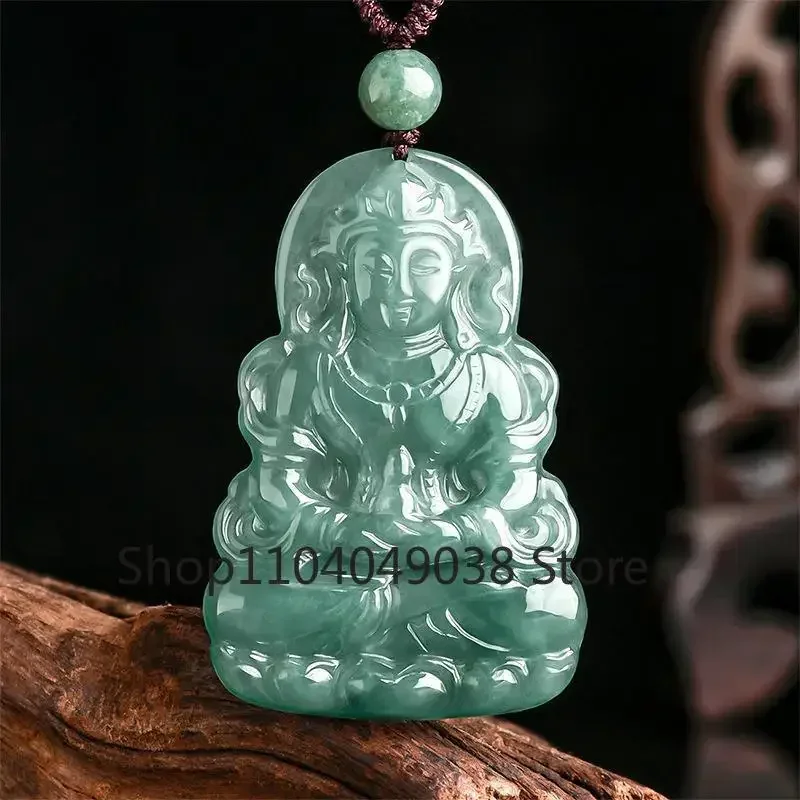 Pendentif en Jade naturel du Myanmar de qualité A, Tara Guanyin ...