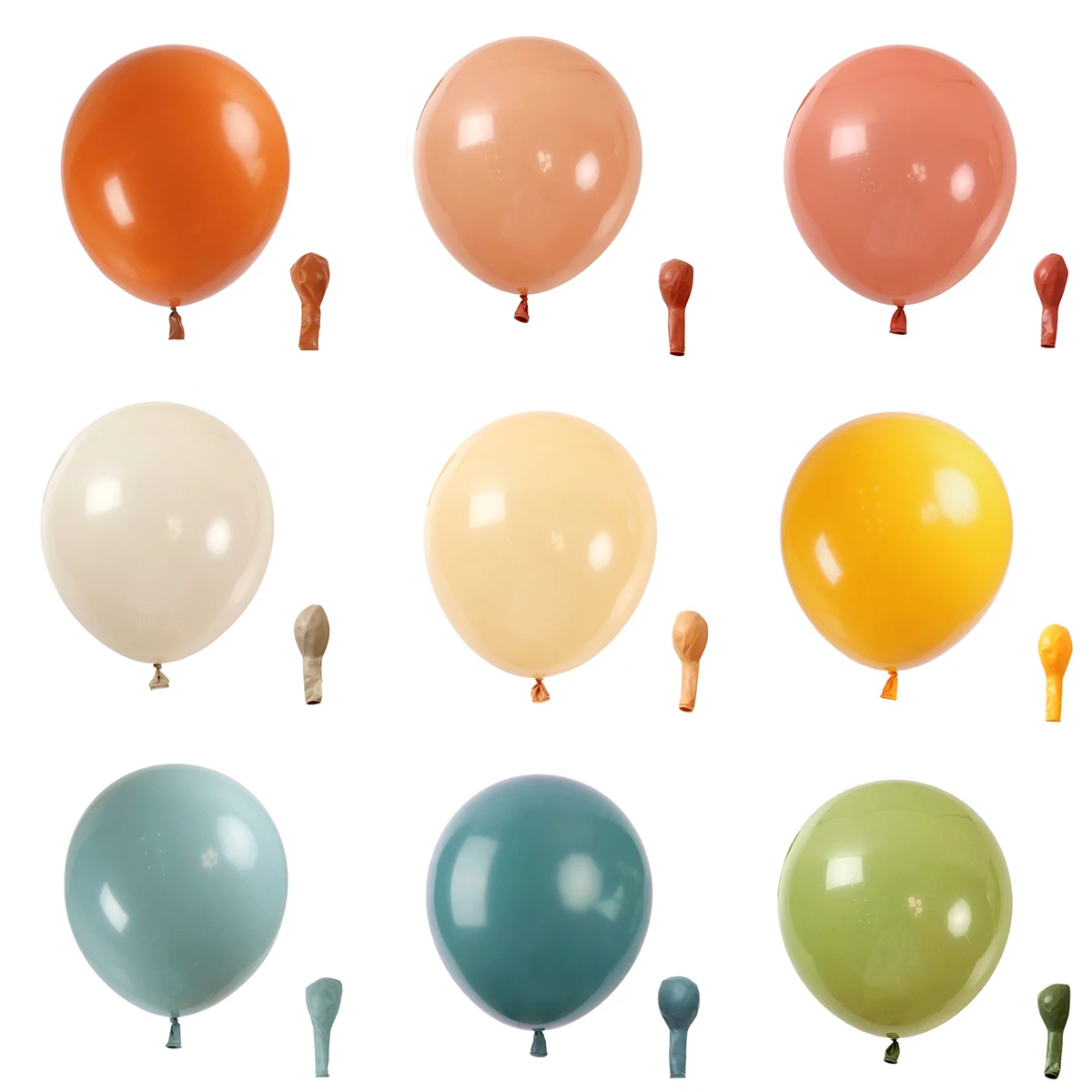 12/10/5inch Retro Birthday Balloons Retro Green Sand White Coco Latex ...