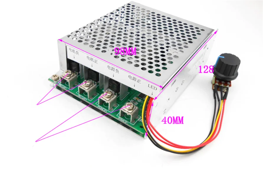 Controlador de velocidade para motor, dc 10 55v 60a pwm dc, 12v 24v 48v, regulador de driver de ...