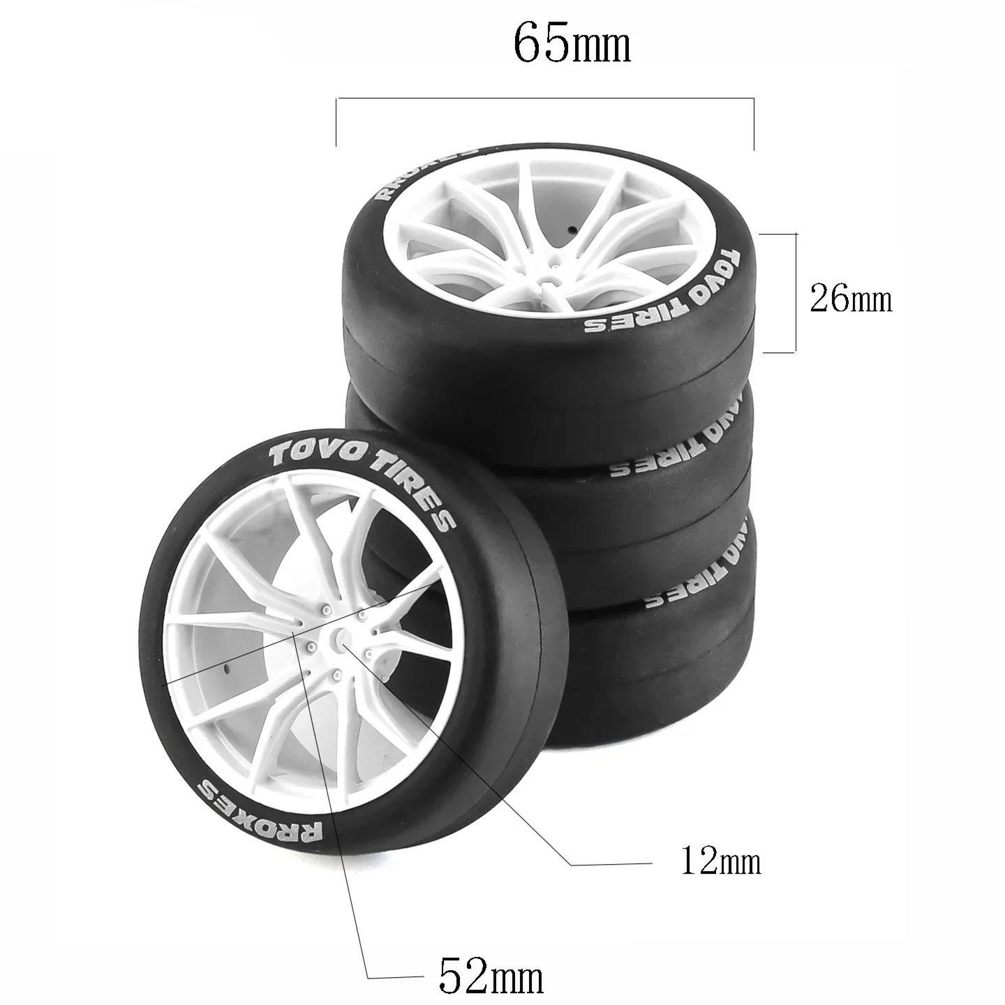 PigRC-4pcs-65mm-Hard-Drift-Tire-1-10-RC-Drift-Car-On-Road-Touring ...
