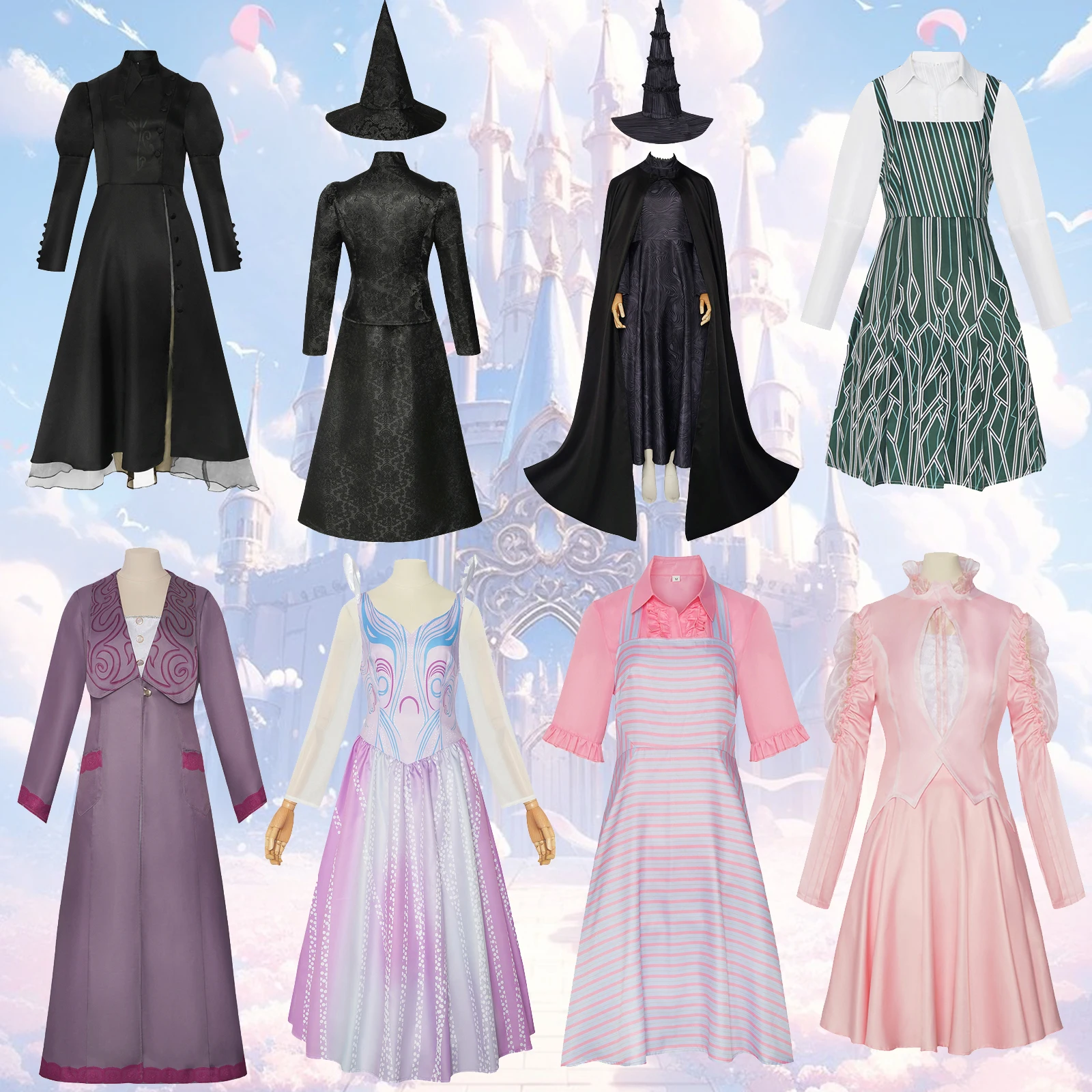 Magical Wicked Witch cosplay costume for Halloween, female wizard Evba ...