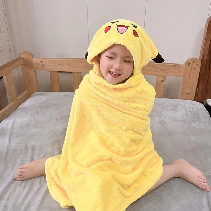 Pokemon Pikachu Plush Flannel Bath Towel - Pokemon Portal