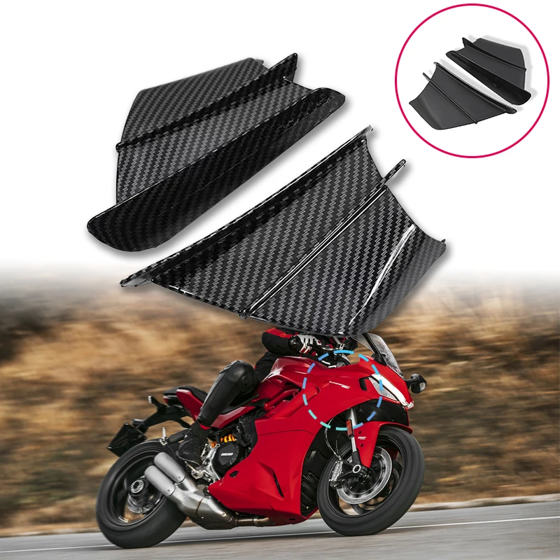 Universal-Motorcycle-Winglet-Aerodynamic-Spoiler-Wing-For-Ducati ...