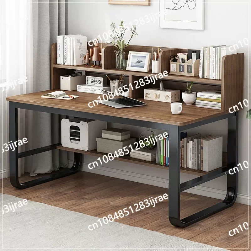 Simple-Office-Computer-Desks-Table-With-Storage-Bookshelf-Writing ...