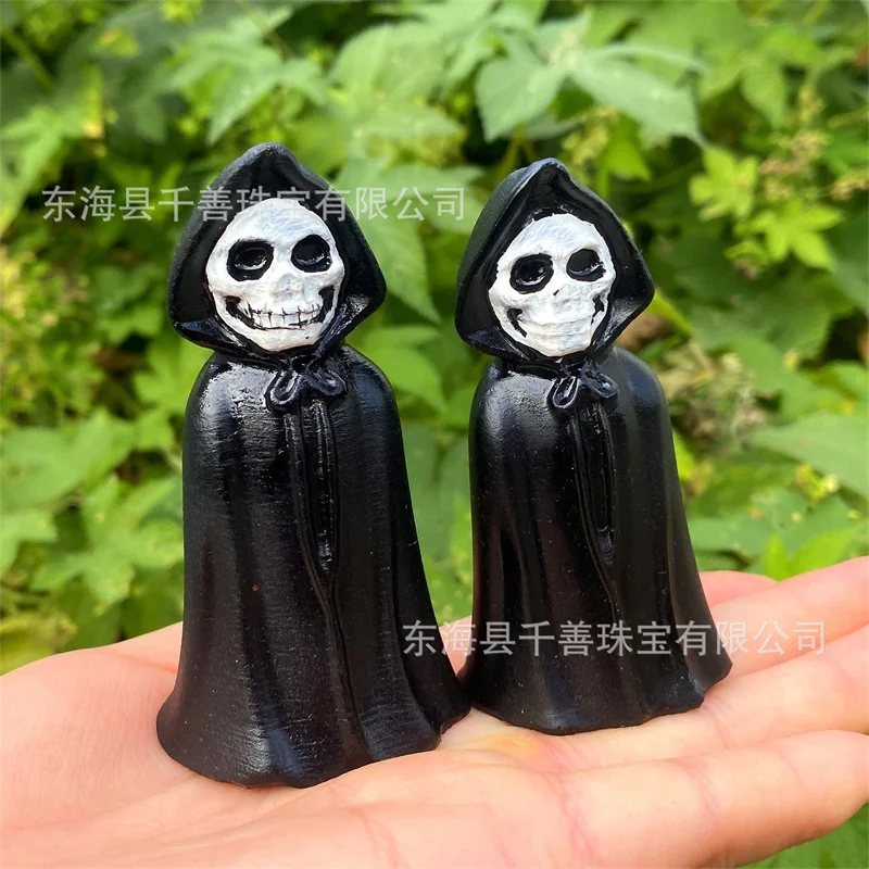 Natural-Obsidian-Ghost-Handcrafted-Quartz-Crystal-Skull-Home-Decoration ...