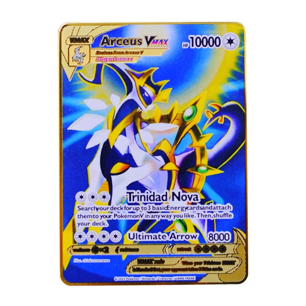 Card Metal Pokémon Letters Mewtwo Gx Pikachu Charizard Vmax Genga ...
