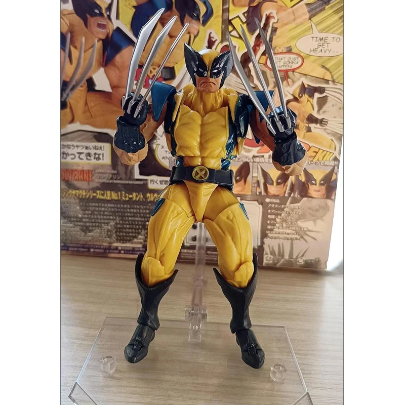 15cm-PVC-Revoltech-YAMAGUCHI-Wolverine-Action-Figure-Logan-yellow-color ...