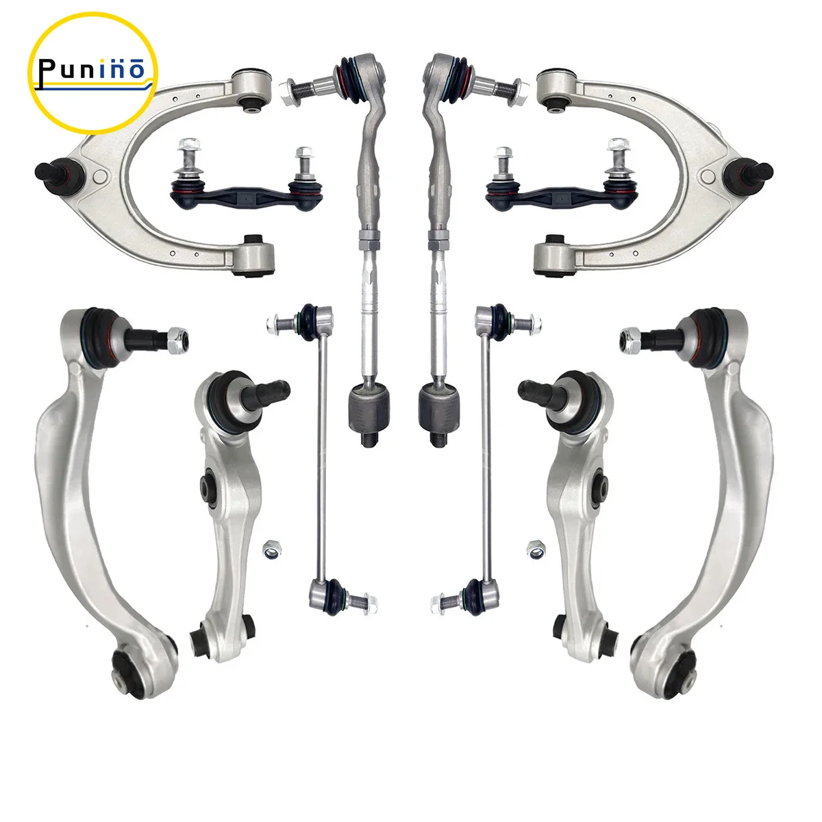 Punino 12pcs Front Lower Control Arm Stabilizer Link Kit for BMW 5 ...