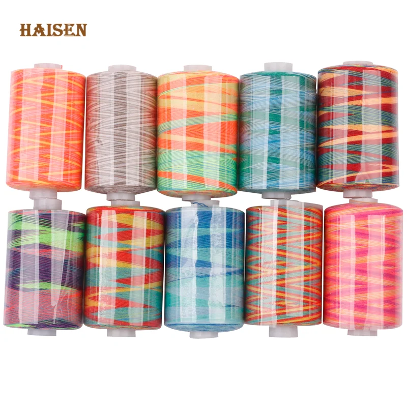 10-Spools-Lot-High-Quality-Sewing-Thread-Colorful-Polyester-Thread-For ...