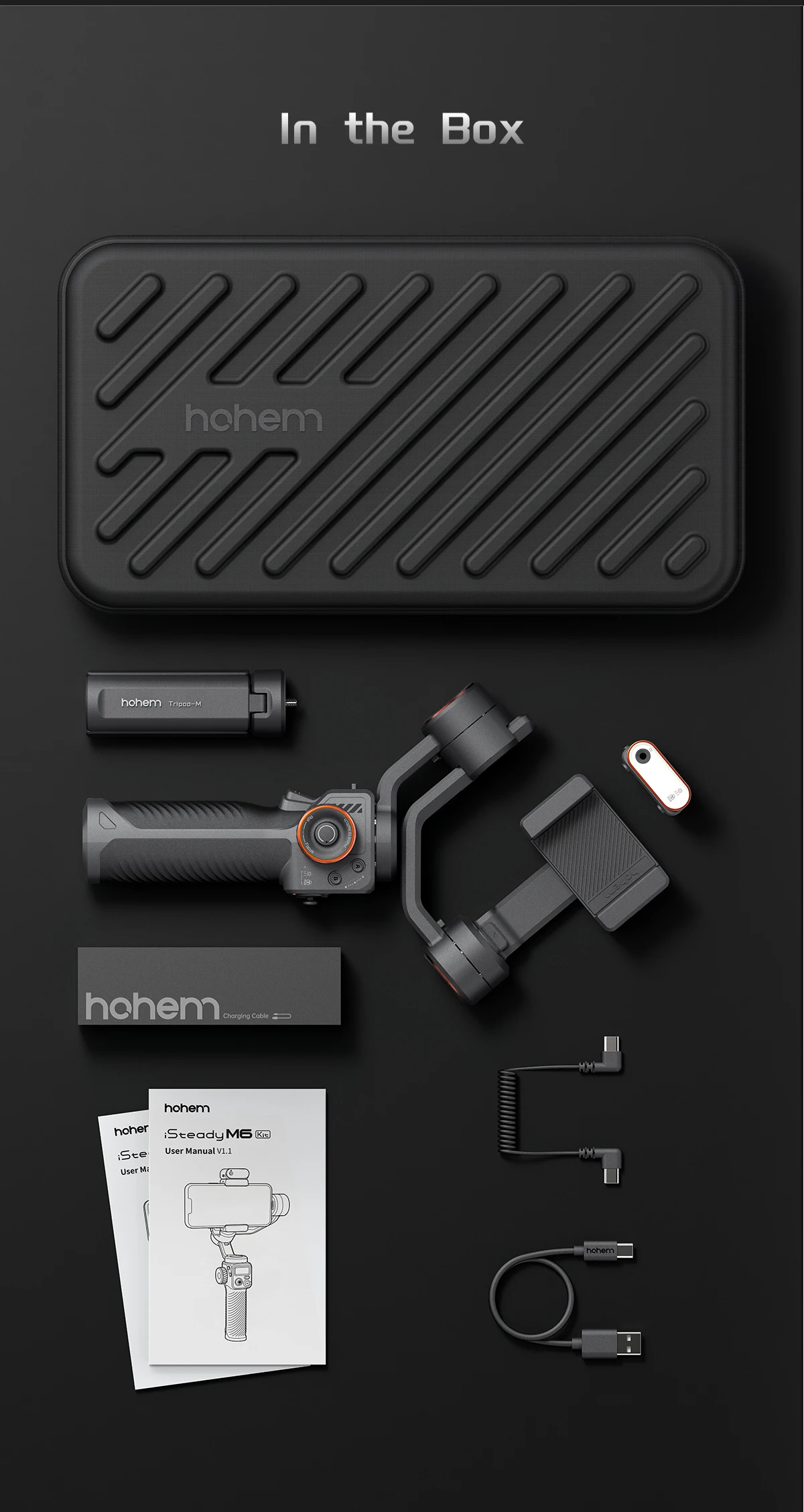 Hohem iSteady M6 Kit Handheld Gimbal Stabilizer Selfie Tripod for ...