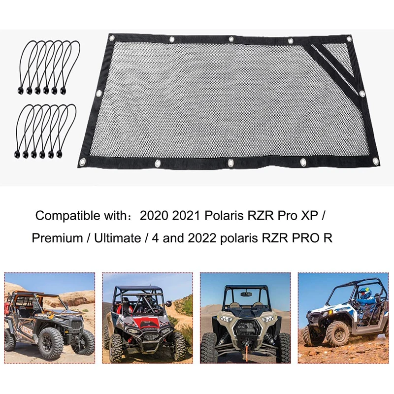 UTV Rear Window Shade Net For Polaris RZR 570 800 1000 900 RZR XP Turbo ...