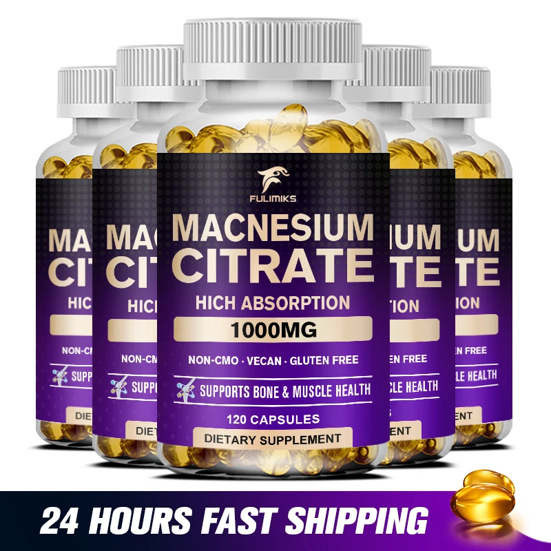 Magnesium-Citrate-1000-Mg-120-Capsules-Maximum-Absorption-for-Muscle ...