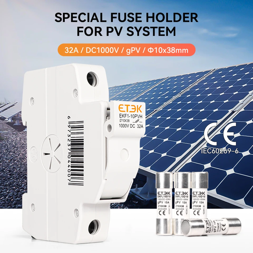 Fuse Holder China 1000V DC Solar PV 10x38mm For Solar PV Fuse With TUV ...
