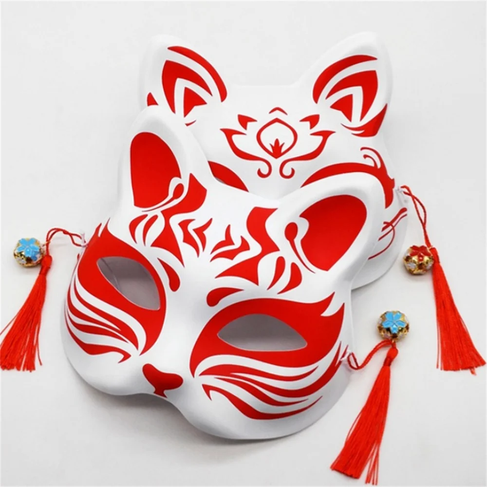 NEW-Japanese-Foxes-Mask-Cosplay-Rave-Hand-Painted-Anime-Demon-Slayer ...