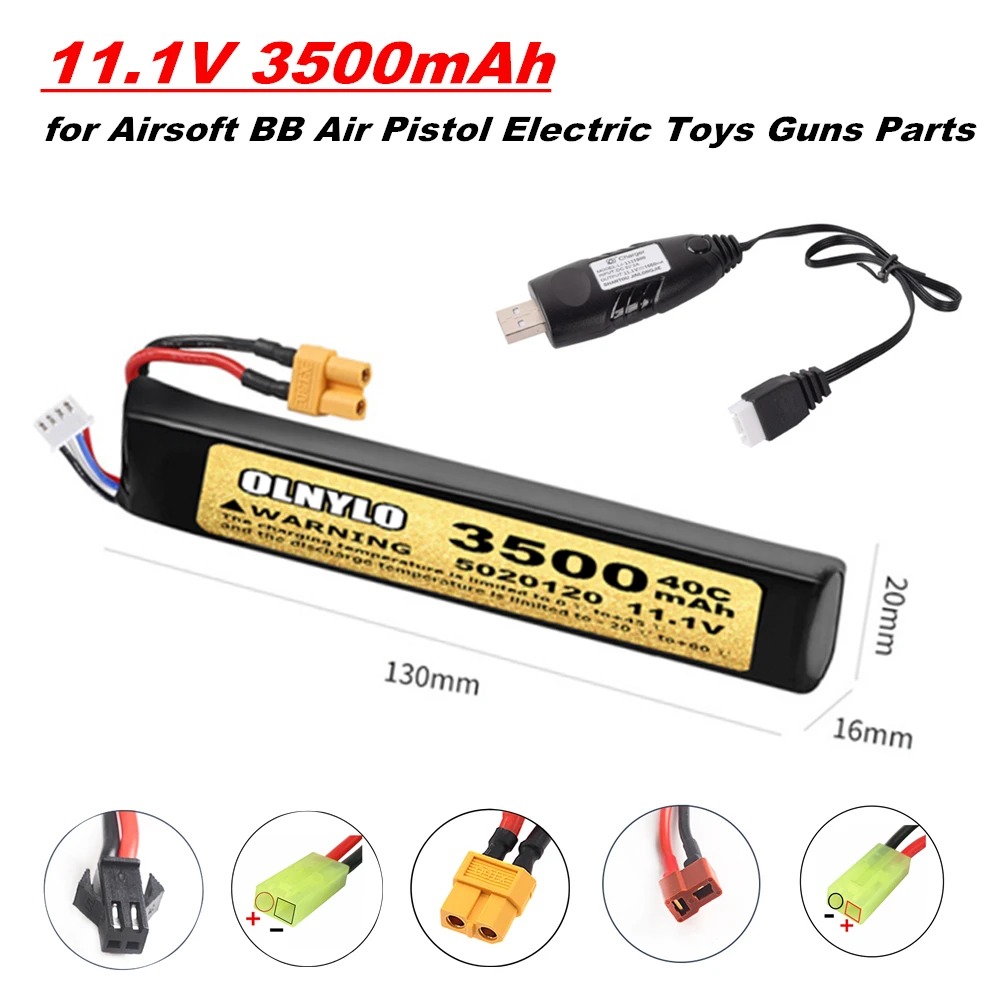 LiPo-battery-RC-Water-Gun-Airsoft-11-1V-3S-3500mAh-40C-5020120-for ...