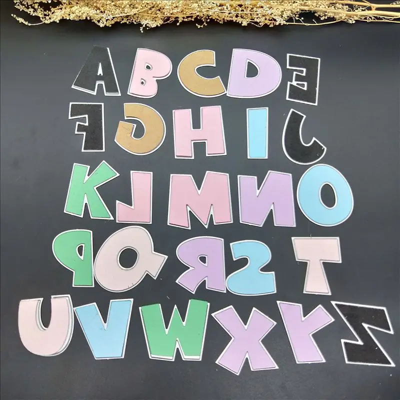 Large Alphabet Dies Word Cutting Dies 26 Metal Die Alphabet Letters ...