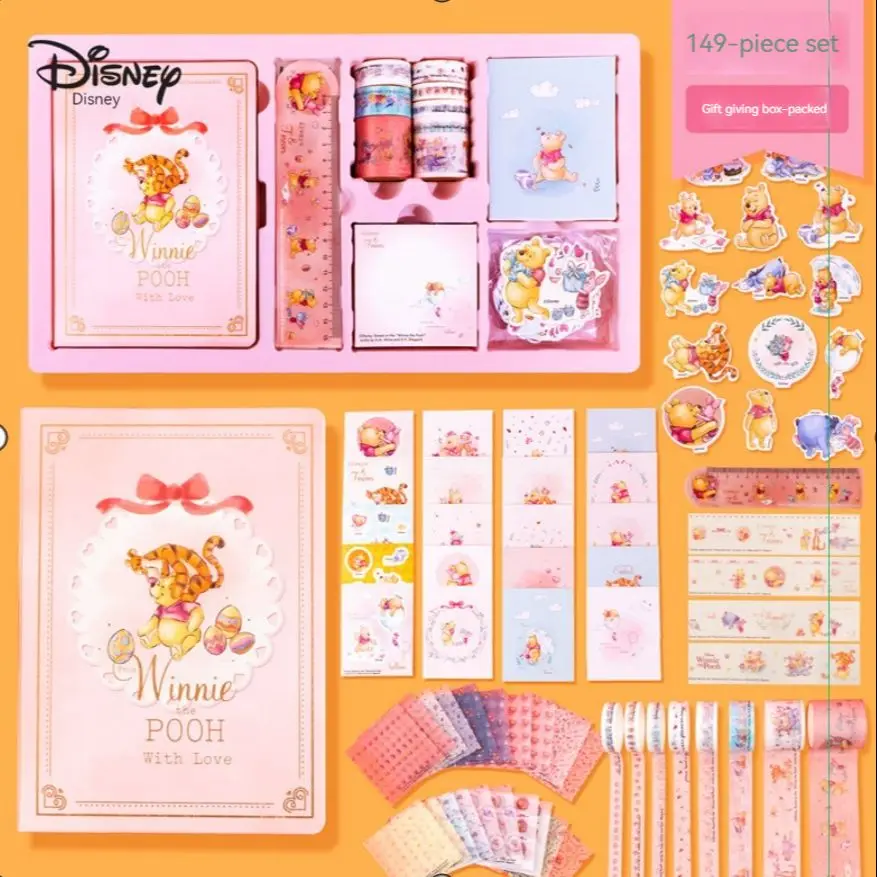 DisneyDisney Winnie Bear Handbook Set Girly Heart Cute Stationery Gift ...