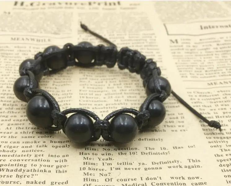 Pulsera Shungite 100% Natural de Rusia, brazalete de cuero con cuentas ...
