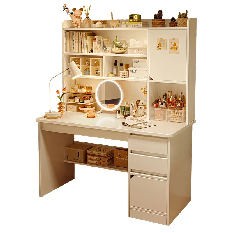 Computer desk dresser integrated modern bedroom simple desk rack makeup ...