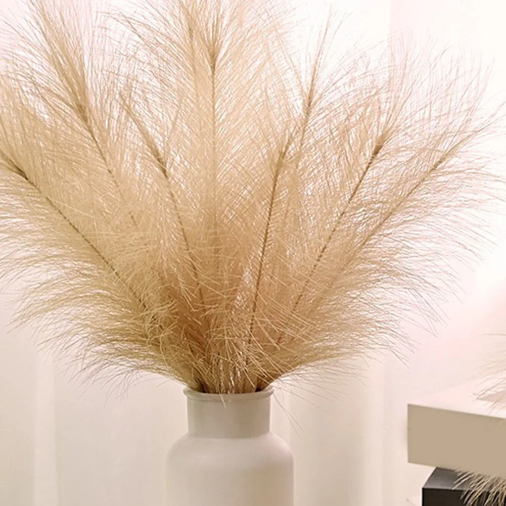 1-Bounch-28-Roots-Artificial-Reed-Pampas-Bouquet-Fake-Plant-Flower-For ...