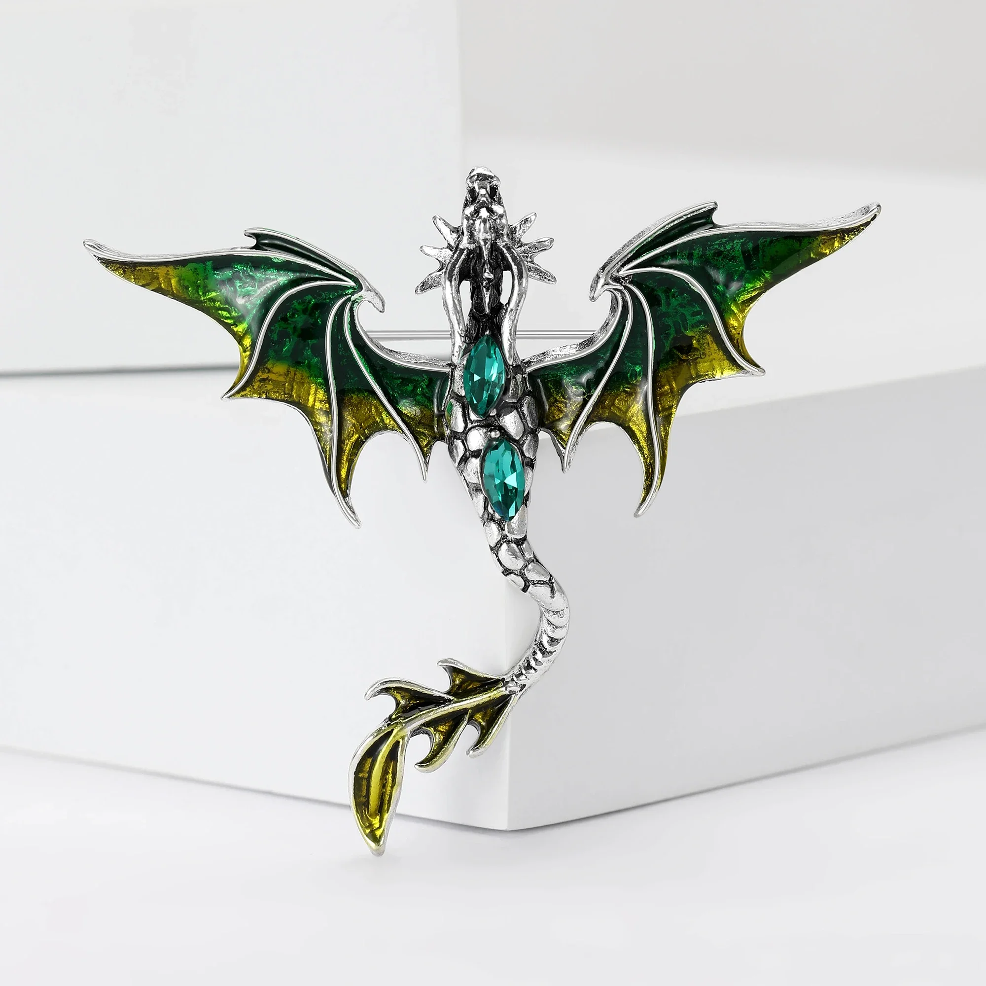 Popular-Enamel-Dragon-Pins-for-Women-Unisex-Rhinestone-Flying-Dragons ...