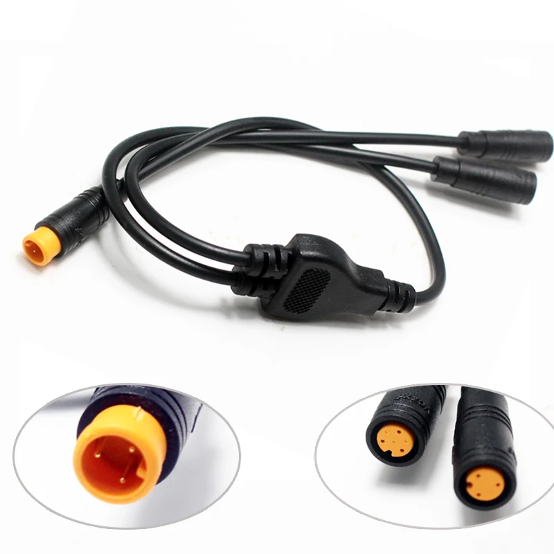 1Pcs Waterproof Y Splitter 1 Male to 2 Female Cable with 3Pin Connector ...