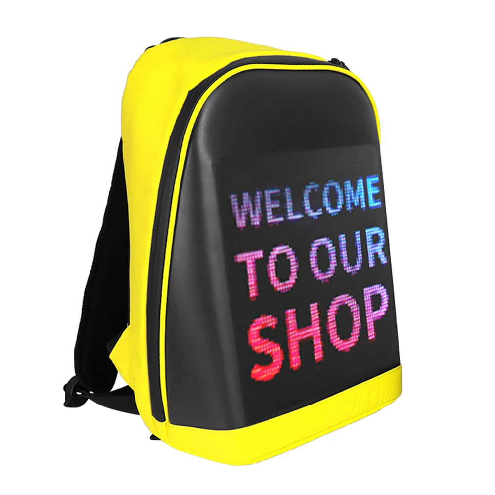 Women-Men-LED-Display-Screen-Dynamic-Waterproof-Backpack-Laptop-Bag ...