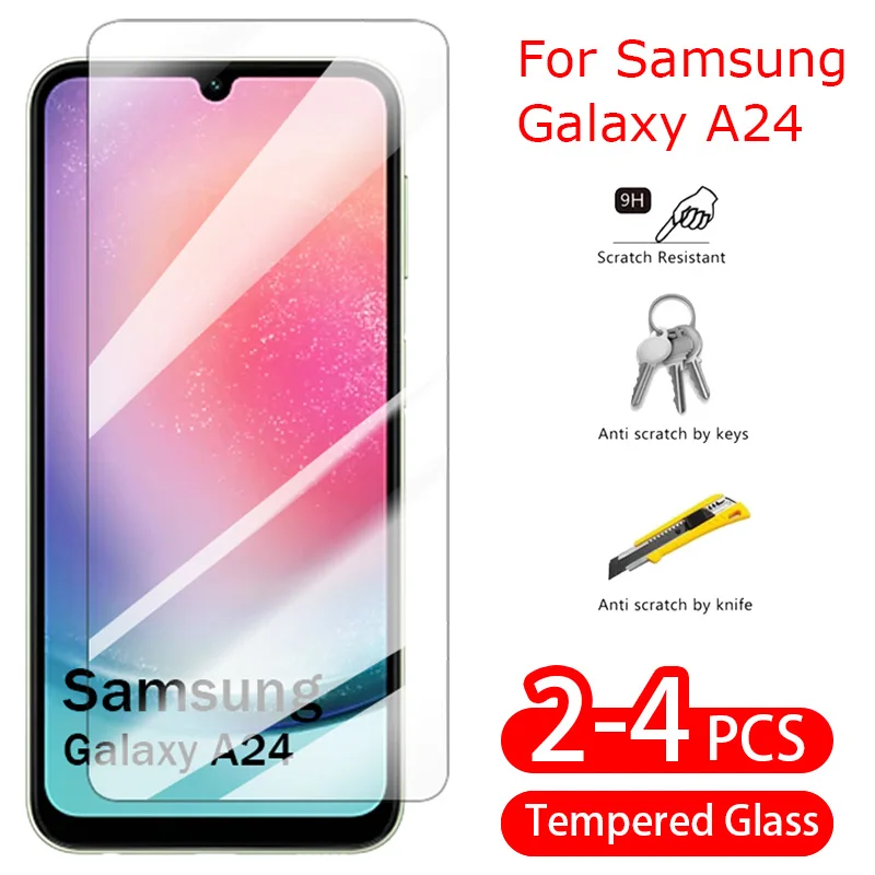 For Samsung Galaxy A24 Tempered Glass Screen Protector Full Cover ...