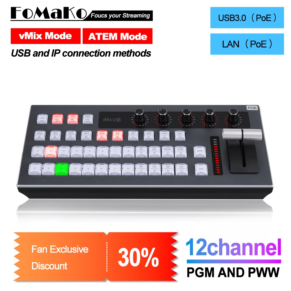 KC700-Switchboard-Control-Panel-Keyboard-for-Vmix-software-for-easier-to-control-Blackmagic-ATEM ...