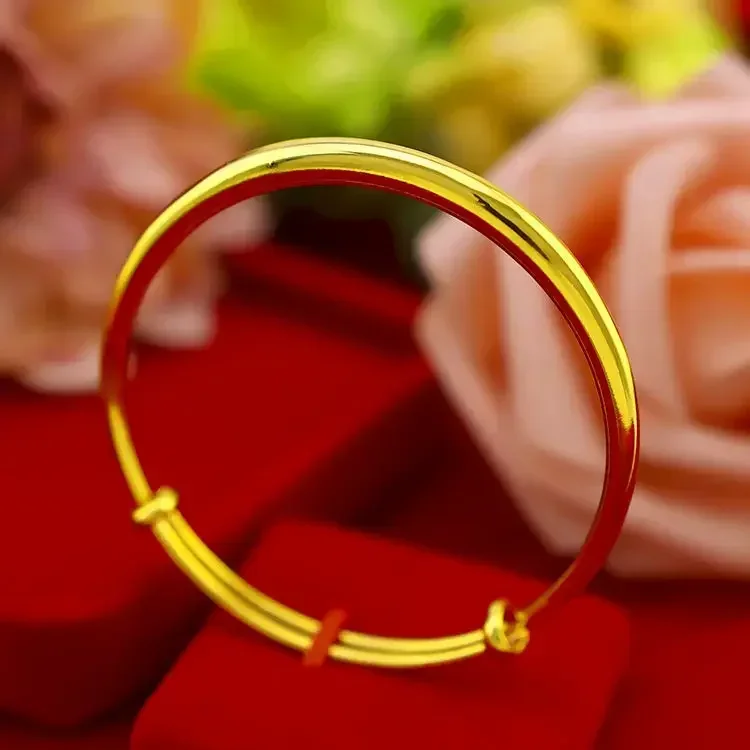 High-quality-pure-gold-jewelry-24K-gold-bracelet-999-push-pull-open ...