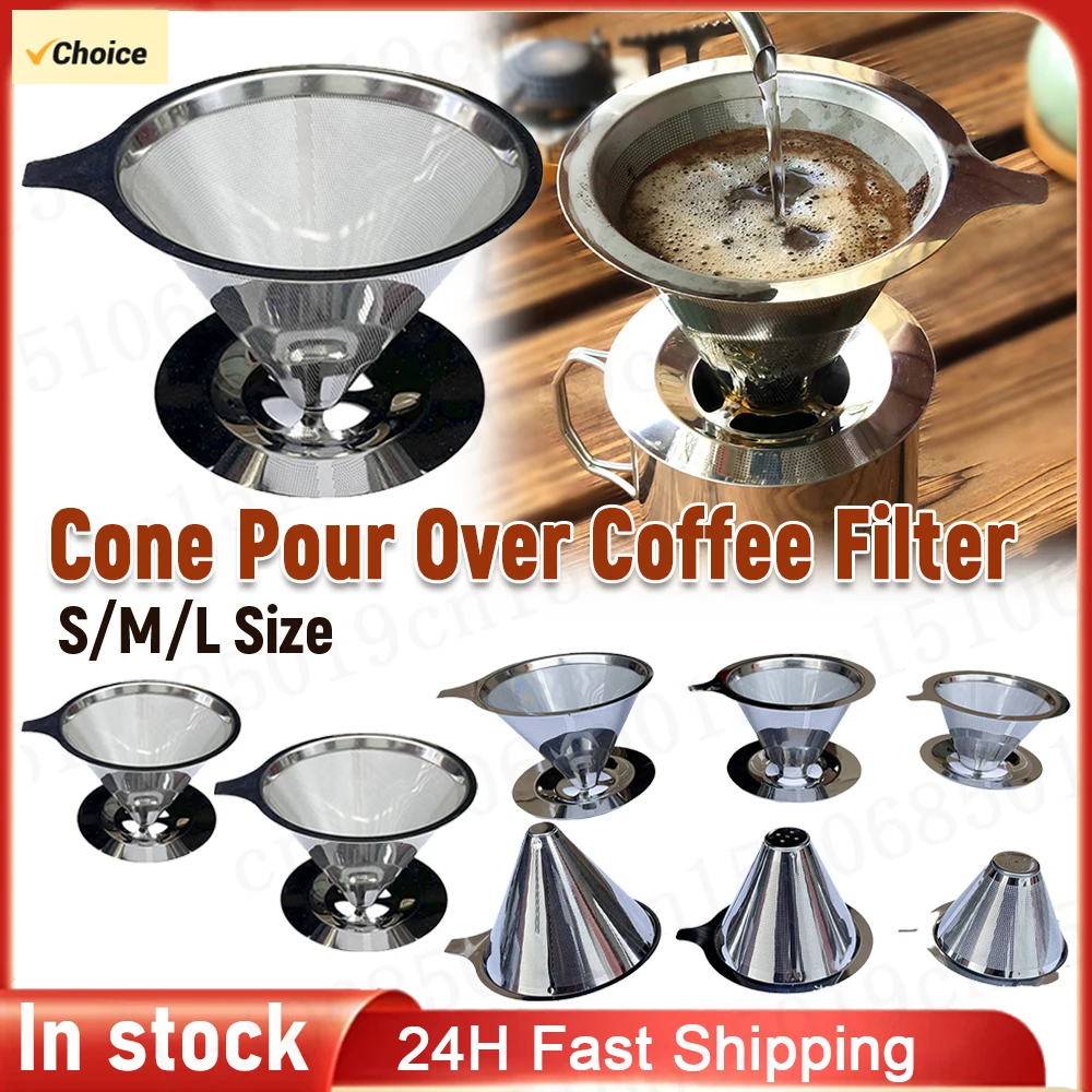Coffee-Filter-Holder-304-Stainless-Steel-Reusable-Double-Layer-Pour ...