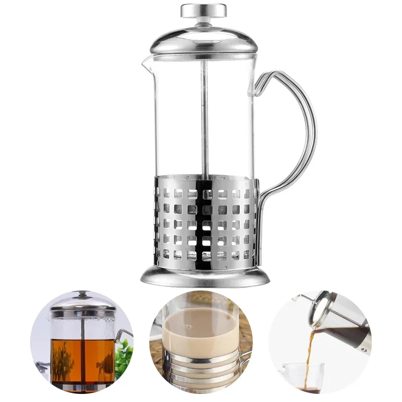 Manual-Coffee-Espresso-Maker-Pot-French-Coffee-Tea-Percolator-Filter ...