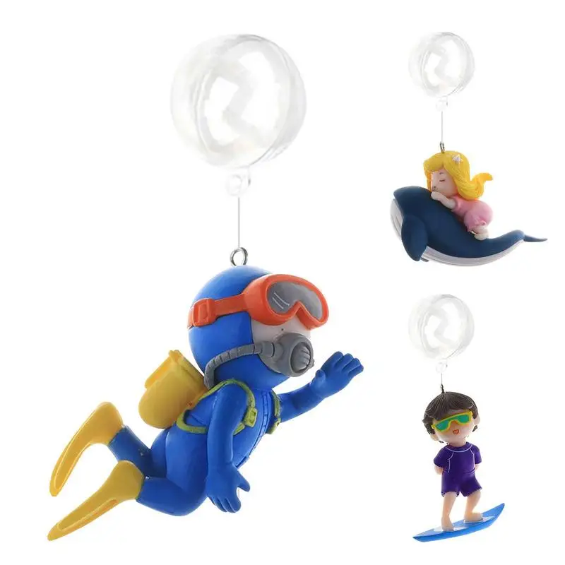 Fish Tank Decoration Floating Diver Ornaments Fish Tank Little Diver ...