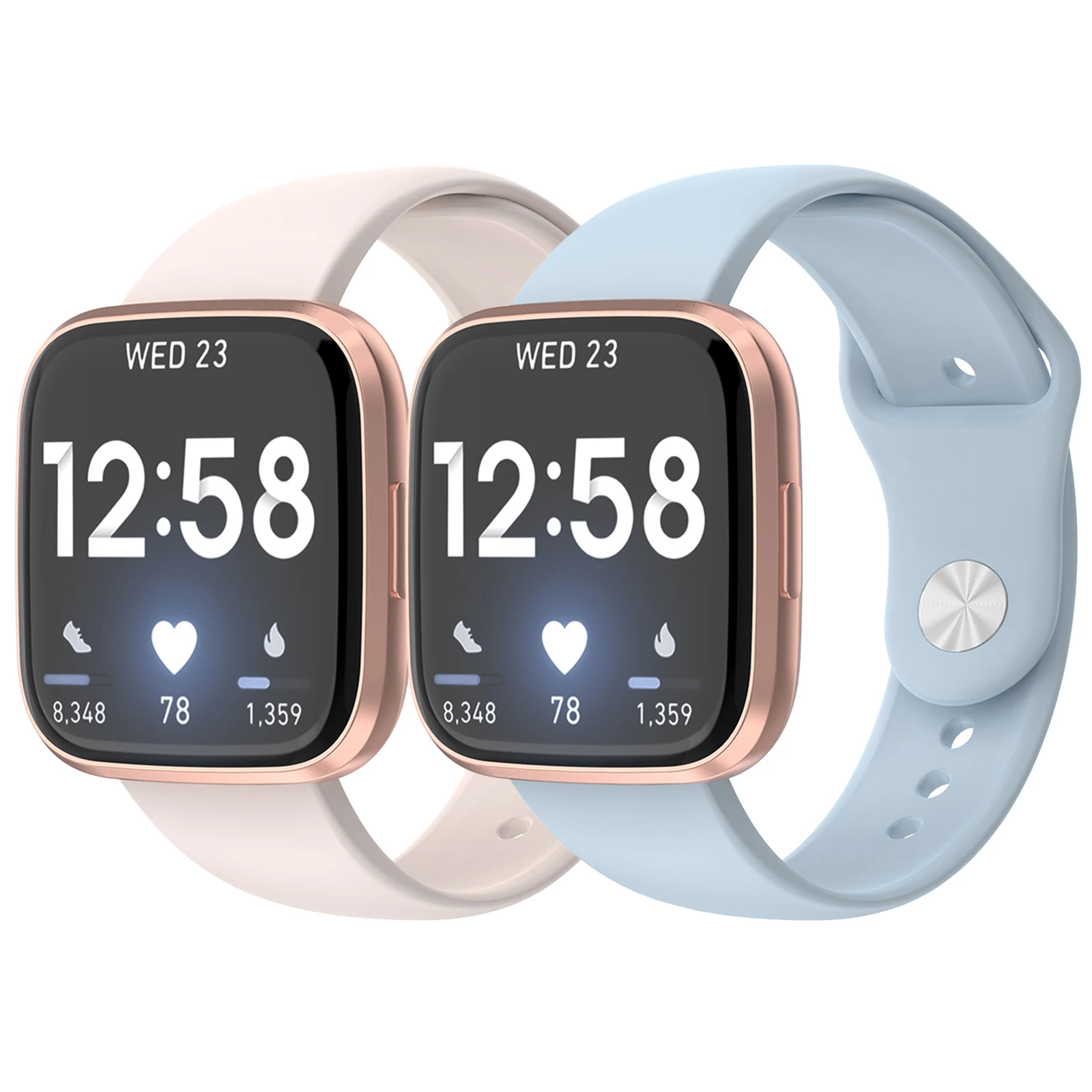 Paquete-de-2-correas-de-silicona-para-Fitbit-Versa-2-Fitbit-Versa-Versa ...