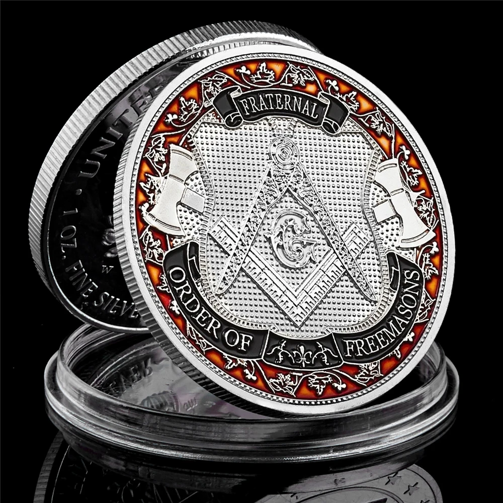 The-Freemasons-Silver-Plated-Souvenir-Masonic-Masons-Brootherhood ...