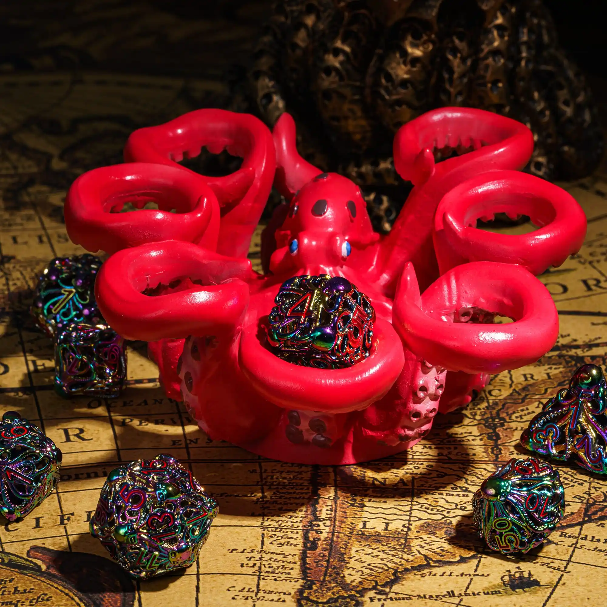 Cusdie-Octopus-DND-Dice-Holder-for-7Pcs-Polyhedral-Dice-Storage-Tray ...