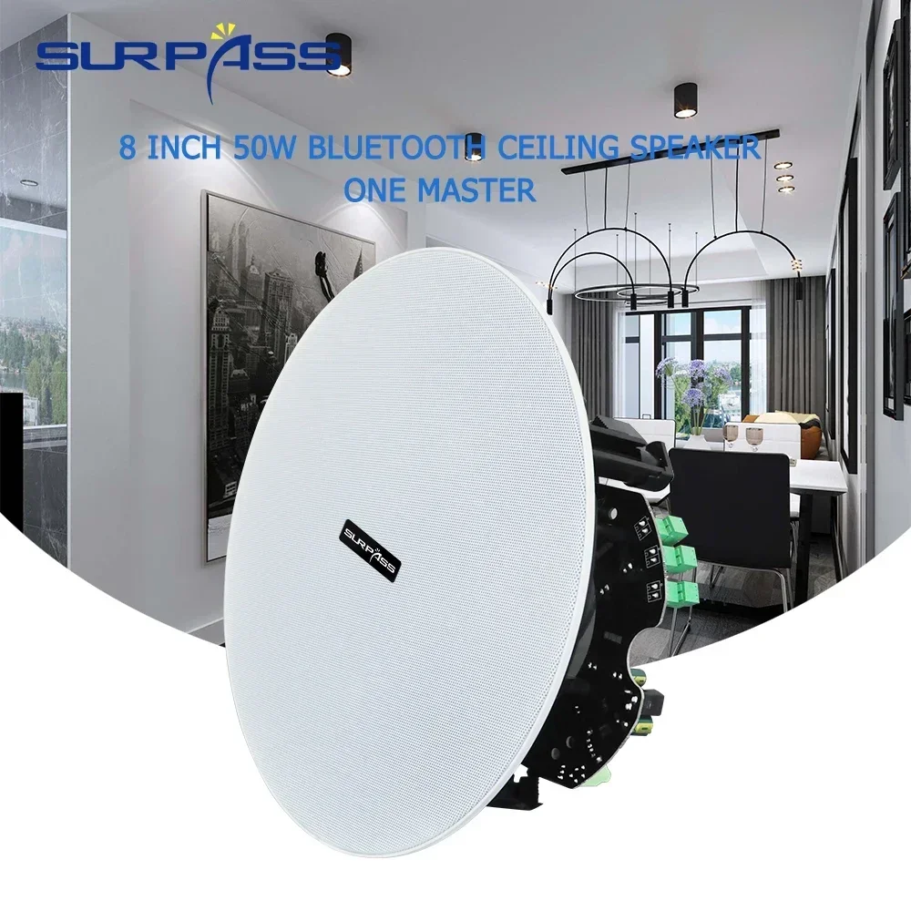 Ceiling-Bluetooth-Speaker-8-Inches-50W-Audio-Speakers-Built-in-Class-D ...