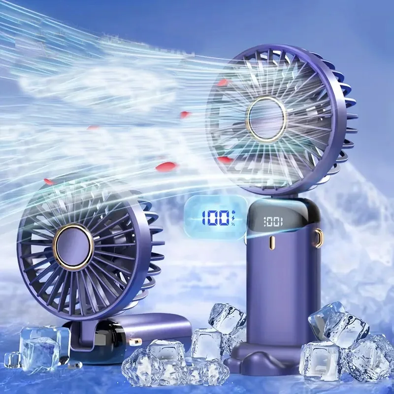 1-Handheld-Portable-Fan-Mini-Folding-Fan-USB-Charging-5-speed ...