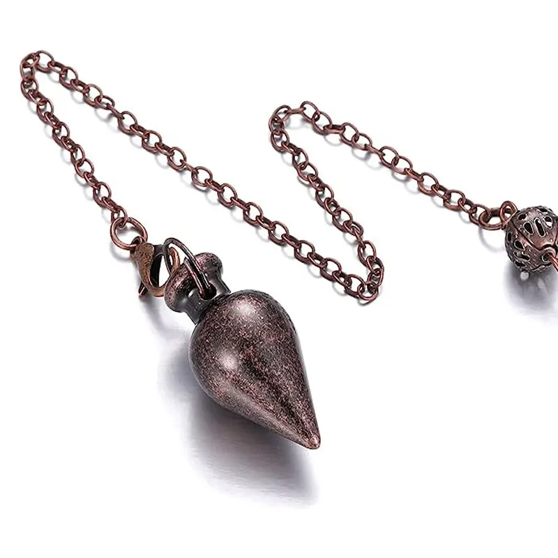 Metal Pendulum for Divination Dowsing Witch Pure Copper Cone Pendulums ...