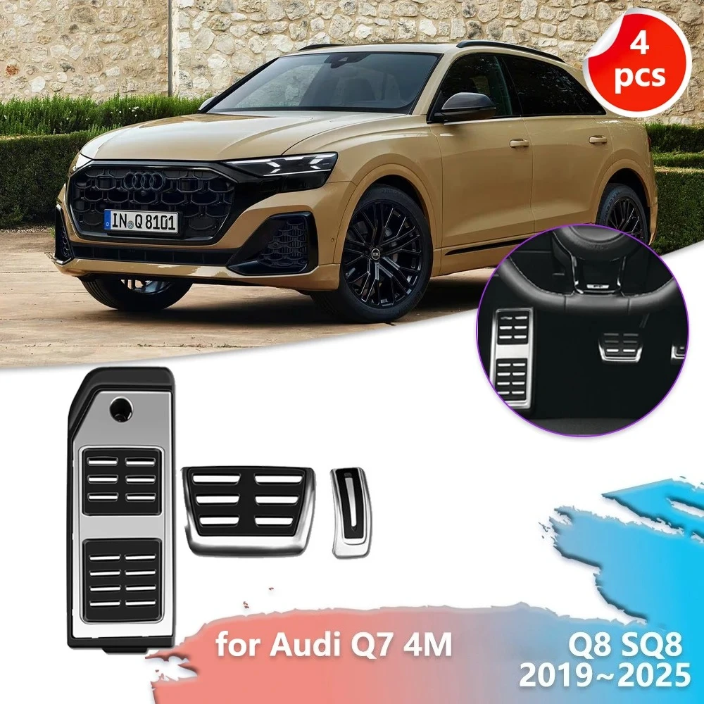 Car Gas Brake Pedal for Audi Q7 4M Q8 SQ8 2019~2025 2020 2021 Rubber ...