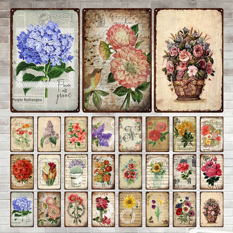 Vintage Flower Signs