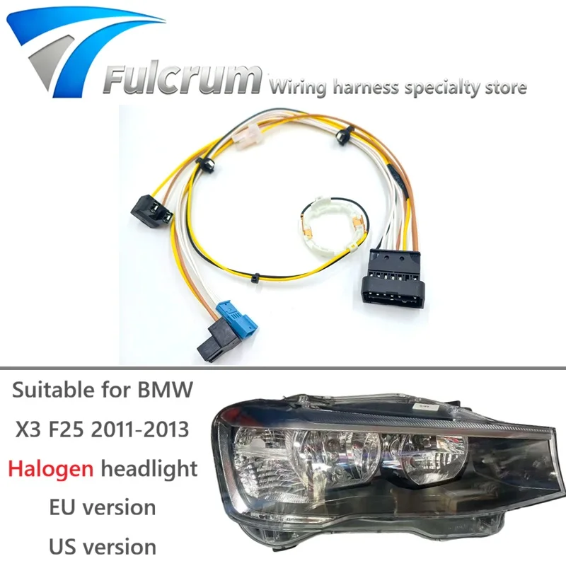 Suitable for BMW X3 F25 2011-2013 Halogen headlight wiring harness plug ...