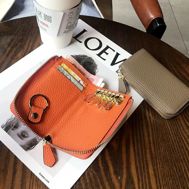Fashion-Short-Women-s-Key-Wallet-Genuine-Leather-Large-Capacity ...