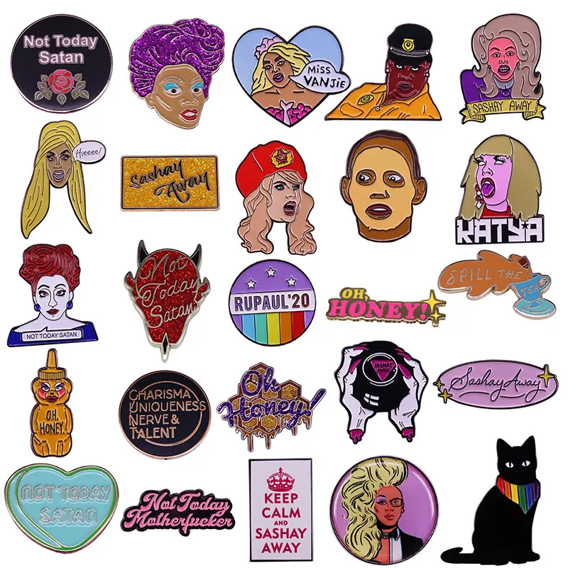 Rupaul's Drag Queen Show Enamel Pins Badges Women's Brooches for ...